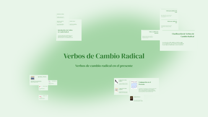 Verbos de Cambio Radical (Stem Changing Verbs) by Ruth Humes on Prezi
