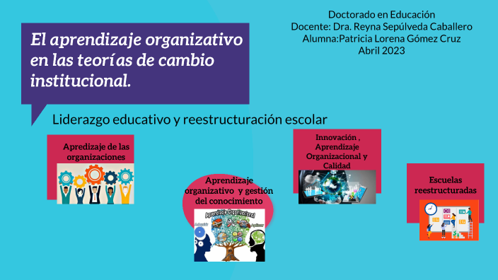 El aprendizaje organizativo en las teorías de cambio institucional. by ...