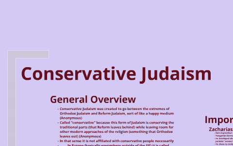 Conservative Judaism by Emily Upin on Prezi