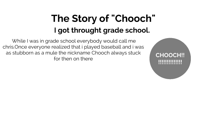 The story of "chooch' by Christian Gonzalez on Prezi