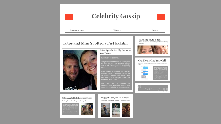 Celebrity Gossip Issue 1 by Rachel Nitz on Prezi