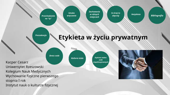 Etykieta w życiu prywatnym by Kacper Cesarz on Prezi