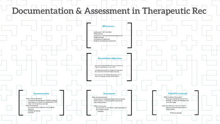 Documentation & Assessment in Therapeutic Rec by Amy Leisten