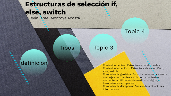 Estructuras de selección if, else, switch by KEVIN ISRAEL MONTOYA ...