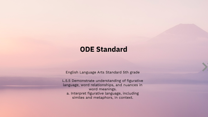 ODE Standards by Grace Heller on Prezi