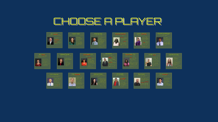 CHOOSE A PLAYER by Ash Elkins on Prezi