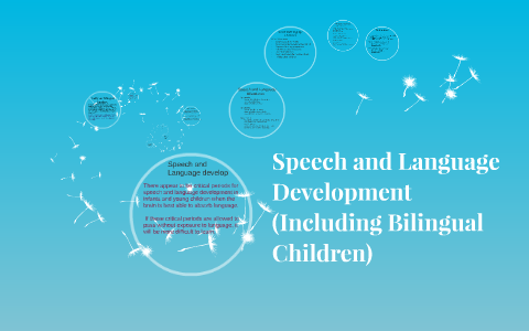 Speech and Language Development (Including Bilingual Childre by ...