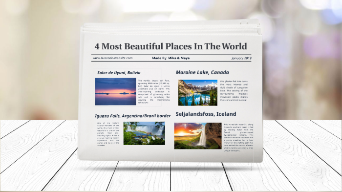 4 most beautiful places in the world by Shachar Erez on Prezi