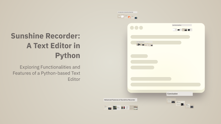 Sunshine Recorder: A Text Editor in Python by Muhammad Muzammil Khalid ...