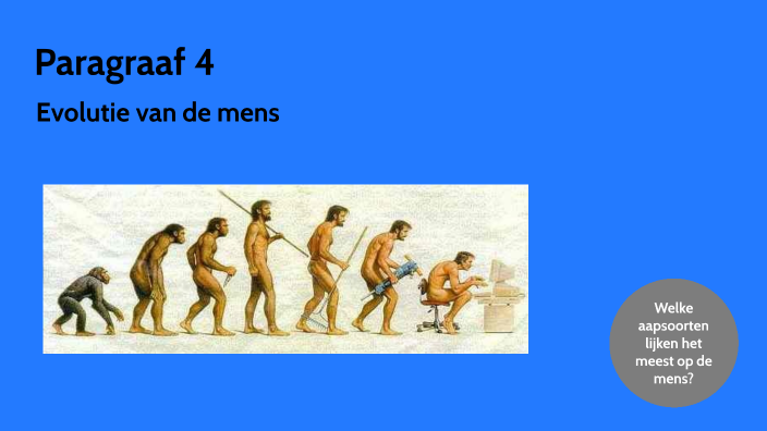 4. Evolutie van de mens by J van Rooden on Prezi