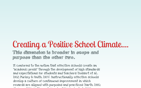 Creating a Positive School Climate by David Riddle on Prezi