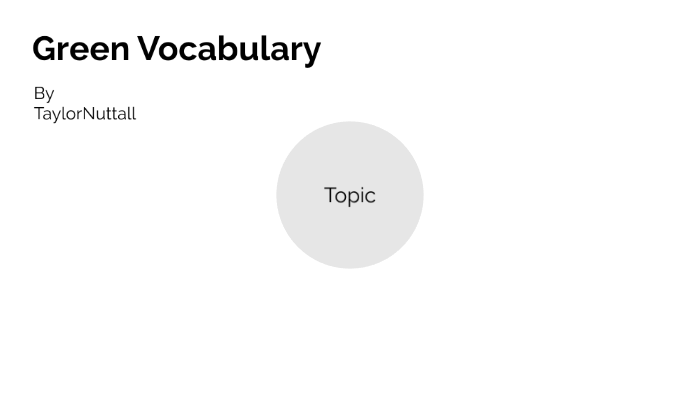Green Vocabulary by Taylor Nuttall on Prezi