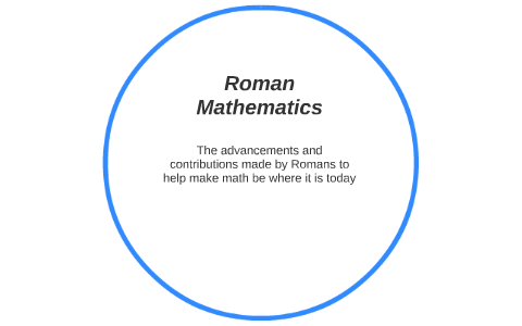Roman Mathematics by James Cuellar