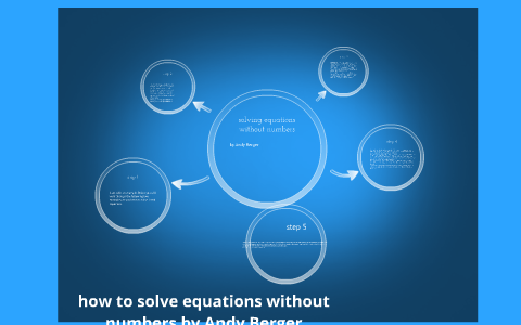 how to solve equations without numbers by andy berger on Prezi