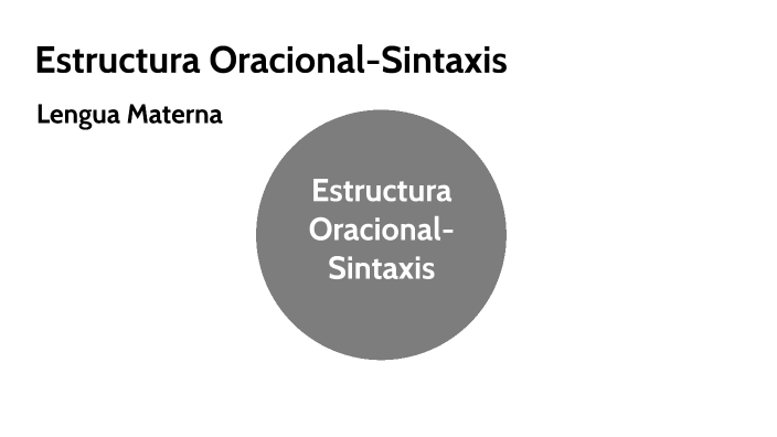 Estructura Oracional-Sintaxis by lorena villamil on Prezi