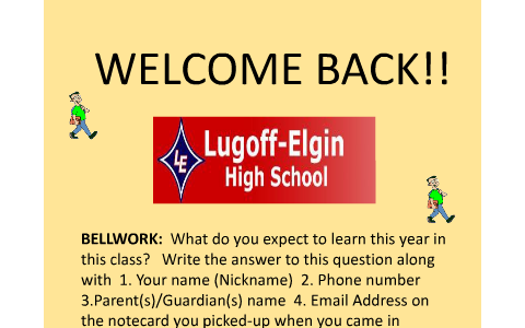 Welcome Back by Sonya Lawson on Prezi