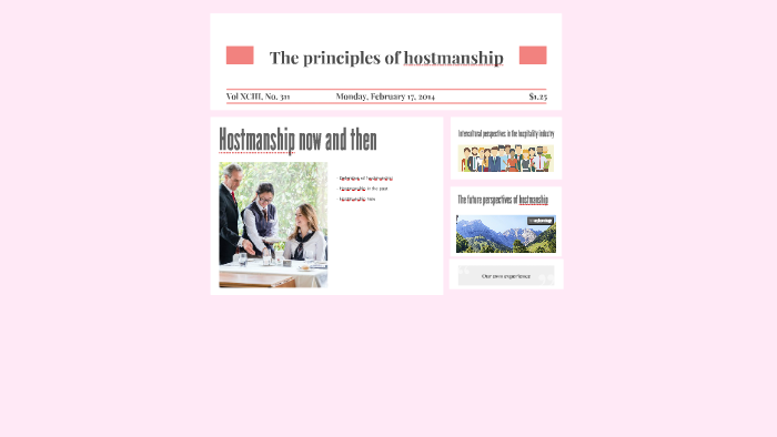 the principles of hostmanship by on Prezi