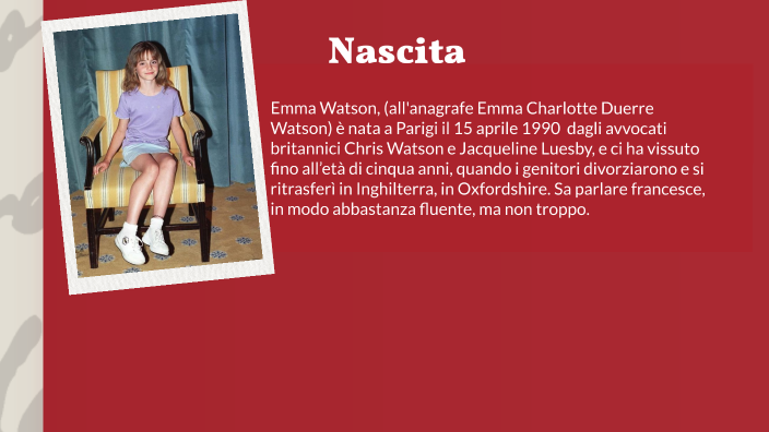 Emma Watson by MARTINA VINCENZA VASTURZO on Prezi