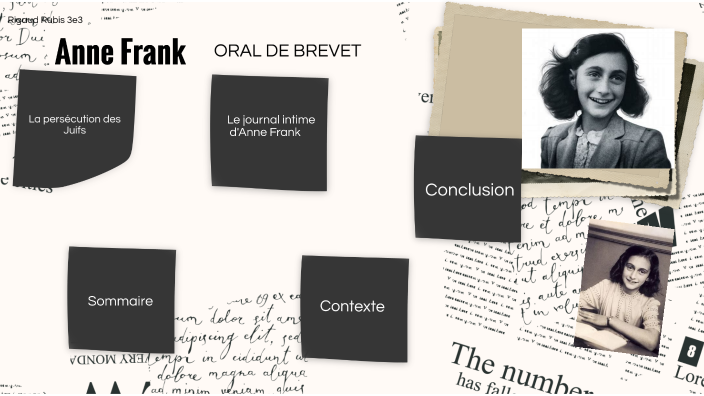 Diapo de brevet Anne Frank by Rubis Rigaud on Prezi