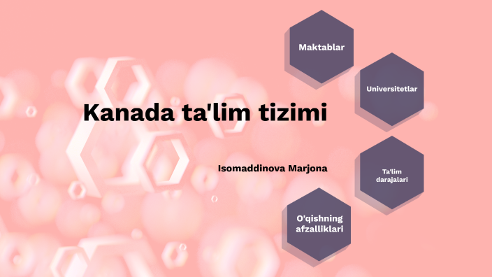 Kanada ta'lim tizimi by Marjona Isomaddinova on Prezi