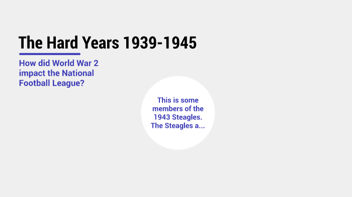 WW2 and the NFL by Chuck Wheeler on Prezi