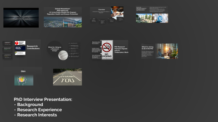 PhD Interview Presentation: Background, Research Experience, and ...
