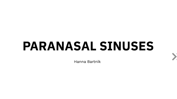 Paranasal Sinuses By Hanna Bartnik On Prezi