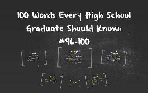 100 Words Every High School Graduate Should Know: by Sadie McCann on Prezi