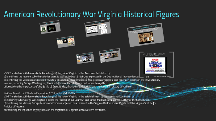 American Revolutionary War Virginia Historical Figures by John Hocker ...