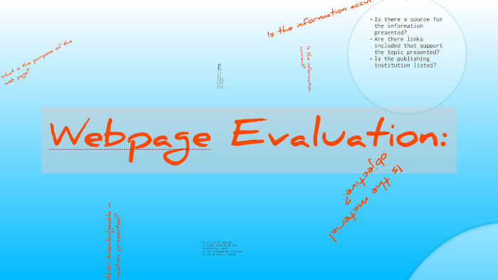 Evaluating Web pages by kara vandergrift on Prezi Evaluating Web pages by kara vandergrift on Prezi