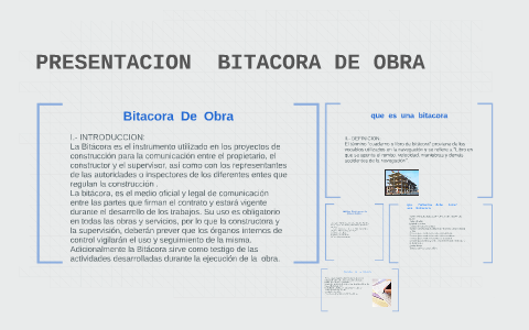 Bitacora De Obra by isaac lopez hernandez on Prezi