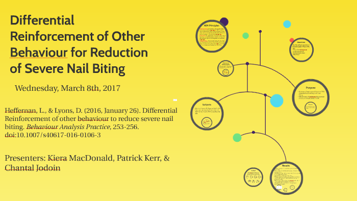 Differential Reinforcement of Other Behaviour for Reduction by Kiera ...