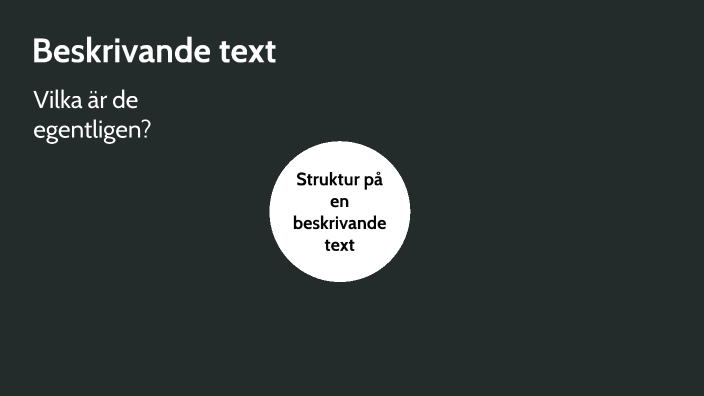 Beskrivande text by Caroline Åberg on Prezi