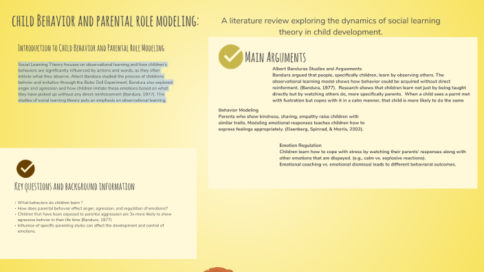 Influence of Parental Role Modeling on Child Behavior by Corina on Prezi
