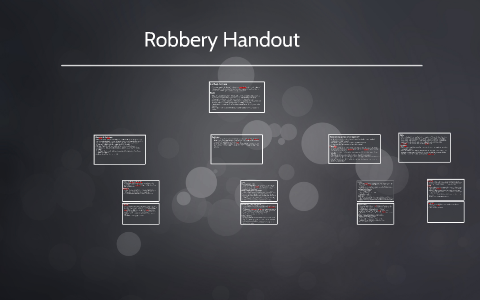 Robbery Handout by Danielle Wilson