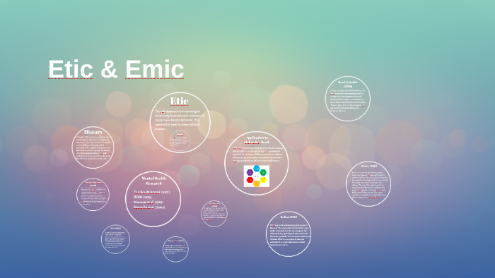 Etic vs Emic Research (Psychology) by Eric Neil on Prezi