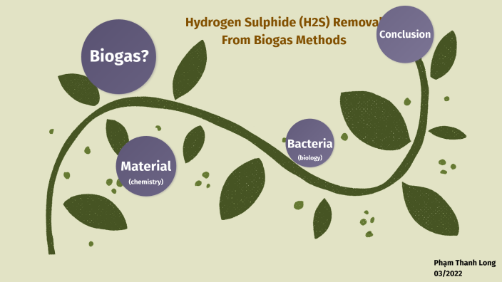 Hydrogen Sulphide (H2S) Removal from Biogas Methods by Pham Long on Prezi