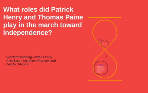 What roles did Patrick Henry and Thomas Paine Play in the Ma by ...
