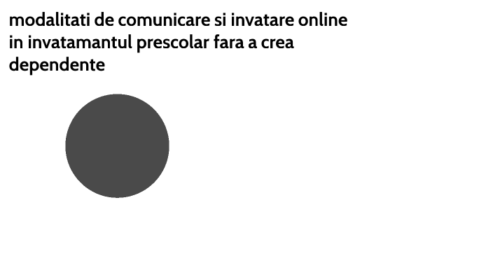 Modalitati de comunicare si invatare online in invatamantul prescolar ...