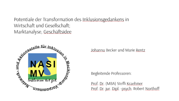 Potentiale der Transformation des Inklusionsgedankens in Wir by Marie Rentz