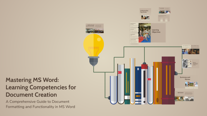 Mastering MS Word: Learning Competencies for Document Creation by ...