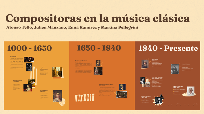 Compositoras en la música clásica by Martina Pellegrini on Prezi