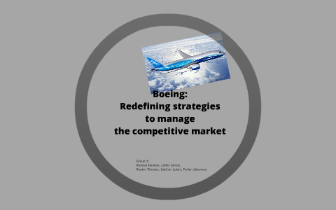 Boeing: Redefining strategies to manage the competitive market by ...