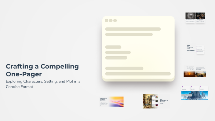 Crafting a Compelling One-Pager by Pearl Collier on Prezi