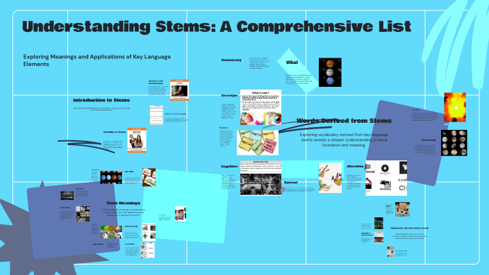 Understanding Stems: A Comprehensive List by E J on Prezi