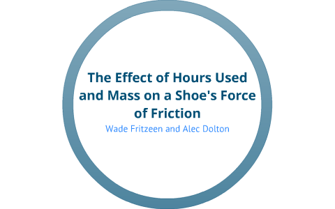 The Effect of Hours Used & Mass on the Shoe Force of Friction by Alec ...
