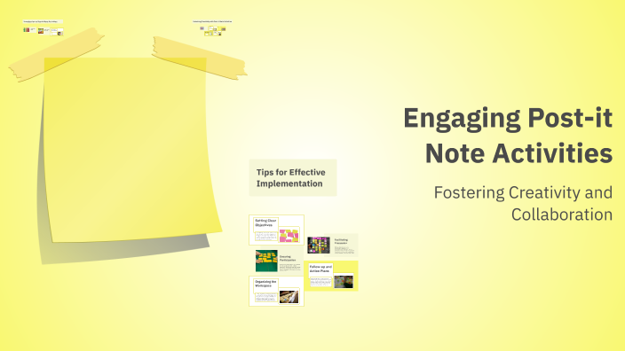 Engaging Post-it Note Activities by Courtney Williams on Prezi
