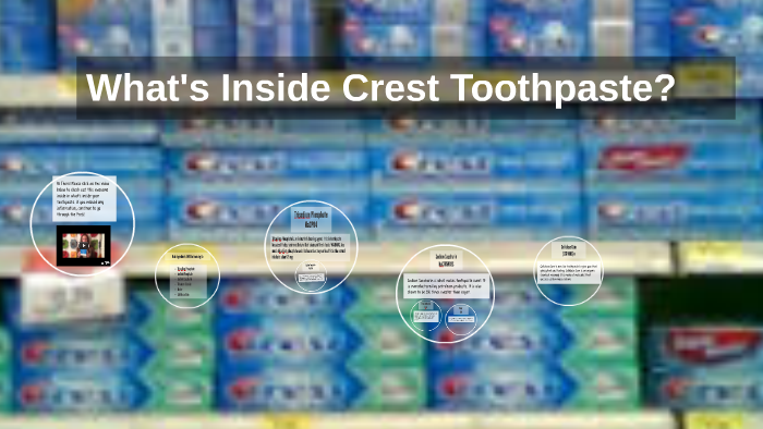 What's Inside Crest Toothpaste? by Kylie Willingham on Prezi
