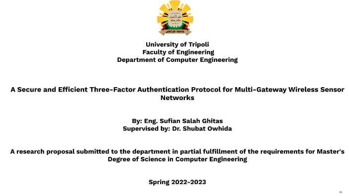 A Secure And Efficient Three Factor Authentication Protocol For Multi Gateway Wireless Sensor 8923
