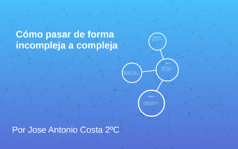 Cómo pasar de forma incompleja a compleja by on Prezi